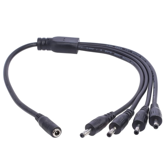 3.5mmx1.35mm 1 Female to 2 or 4 Male Adapter Cord for Table Lamps CCTV ...