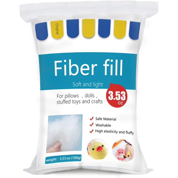 3.5oz Premium Polyester Fiber Fill, High Resilience Fiberfill Stuffing ...