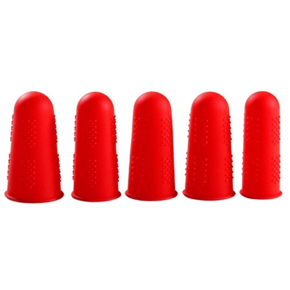 3/5pcs Silicone Finger Protector Sleeve Cover Anti-cut Heat Resistant ...