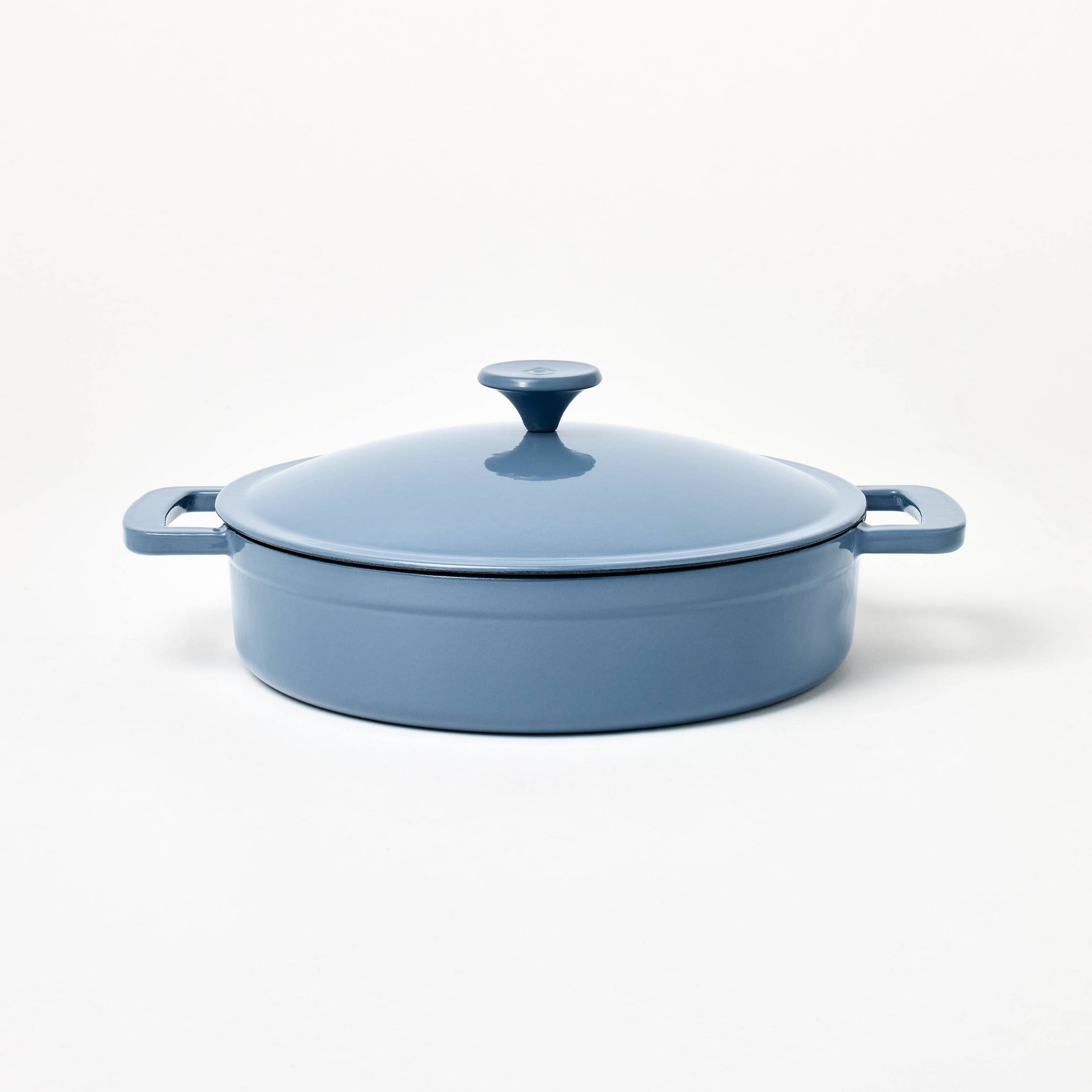 3.5qt Enamel Braiser Blue - Walmart.com