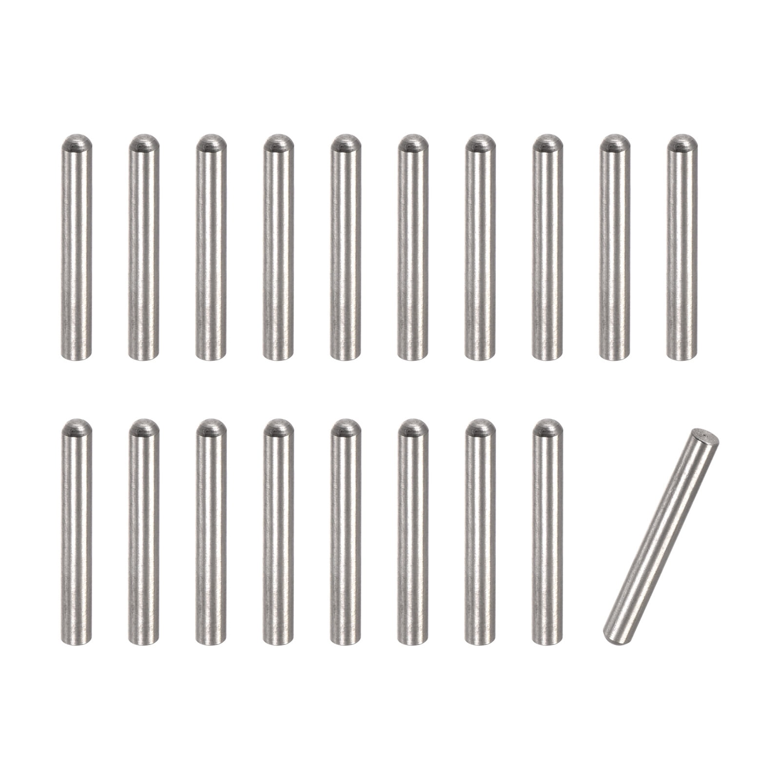 3.5x20mm Dowel Pins, 20 Pack Round Head Flat Chamfered End Dowel Pin ...