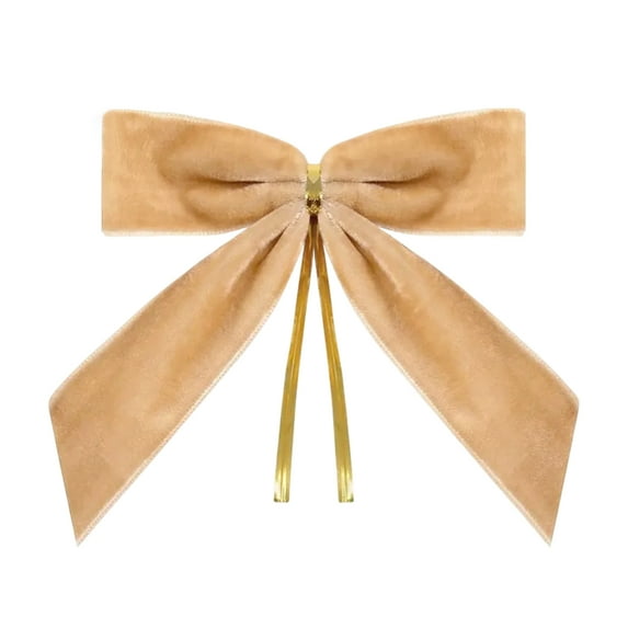 3.5x3.5 Inches Christmas Tree Topper Velvet Bows, Pre-Tied Christmas ...