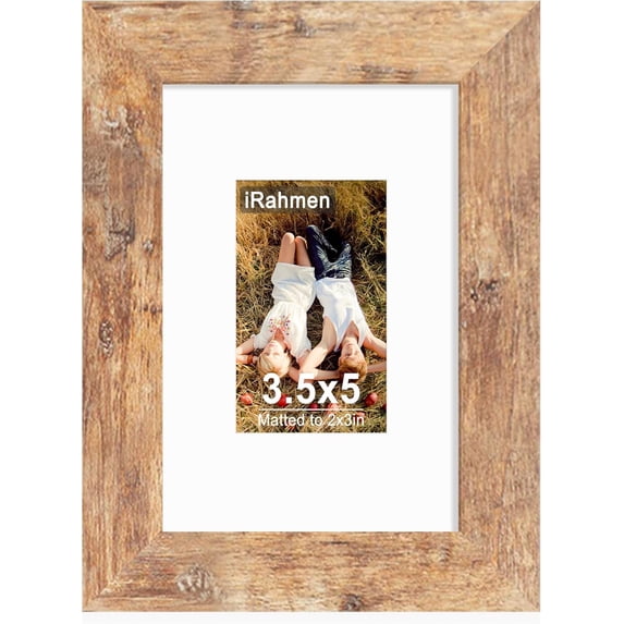 3.5x5 Picture Frame with HD Real Glass, Display Pictures 2x3 with Mat ...
