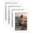 3.5x5 Picture Frame White, Solid Wood Frames with Plexiglass for Table ...