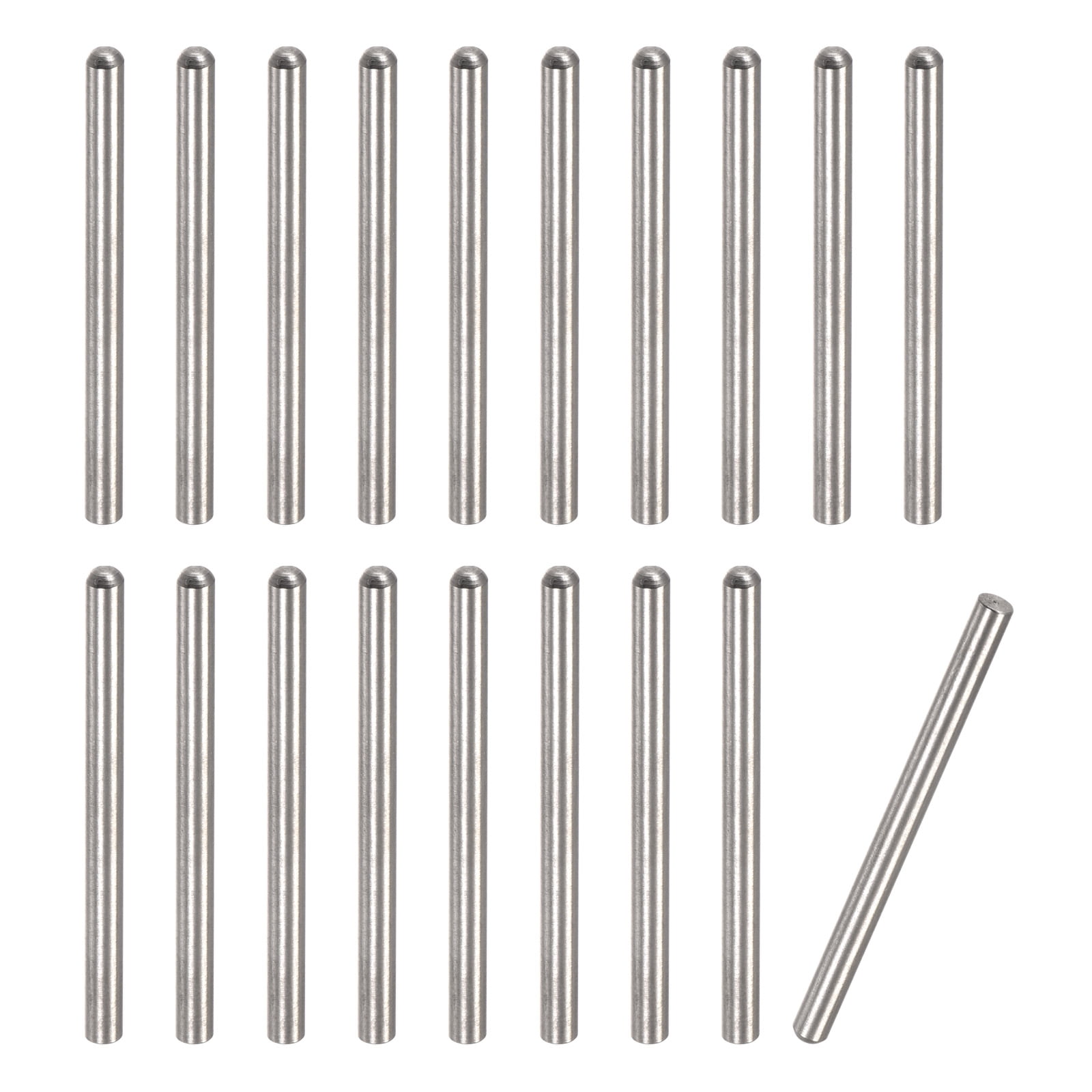 3.5x50mm Dowel Pins, 20 Pack Round Head Flat Chamfered End Dowel Pin ...