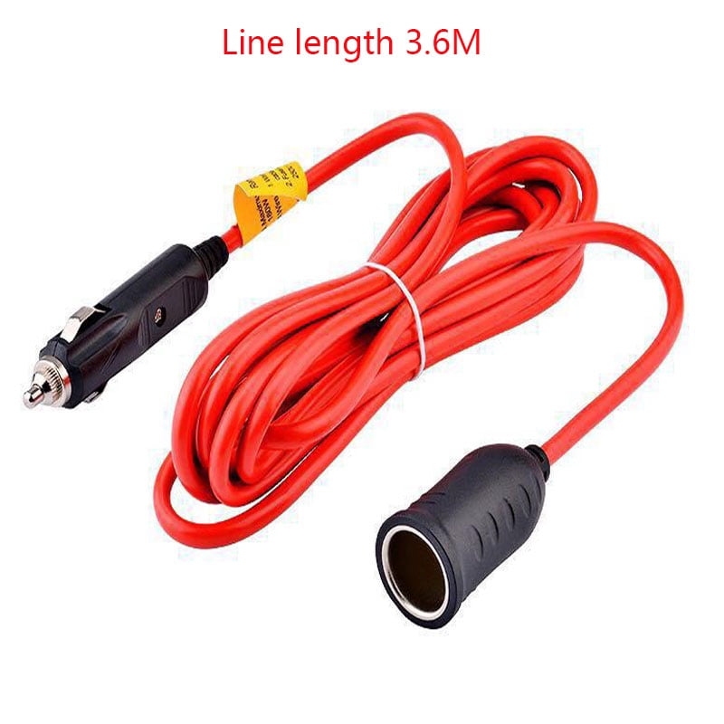 3.6/1.5M Car Cigarette Lighter Adapter Plug Extension Cord 12V 24V ...