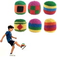 3/6/12PCS Footbag Sack for Kick Ball, Hand-Made Knitted Footbag ...