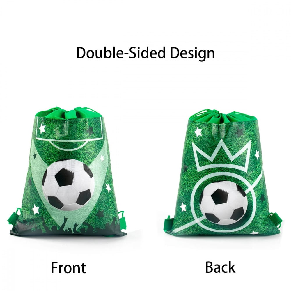 3/6/12pcs Children Football Drawstring Bags Football Backpack Sport ...