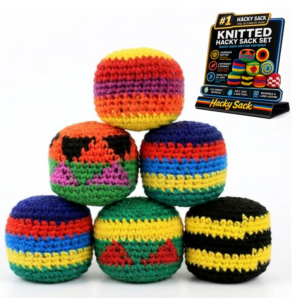 3/6/9/12PCS Hacky Sacks for Adults & Kids, Footbag Sand Filled Sack ...