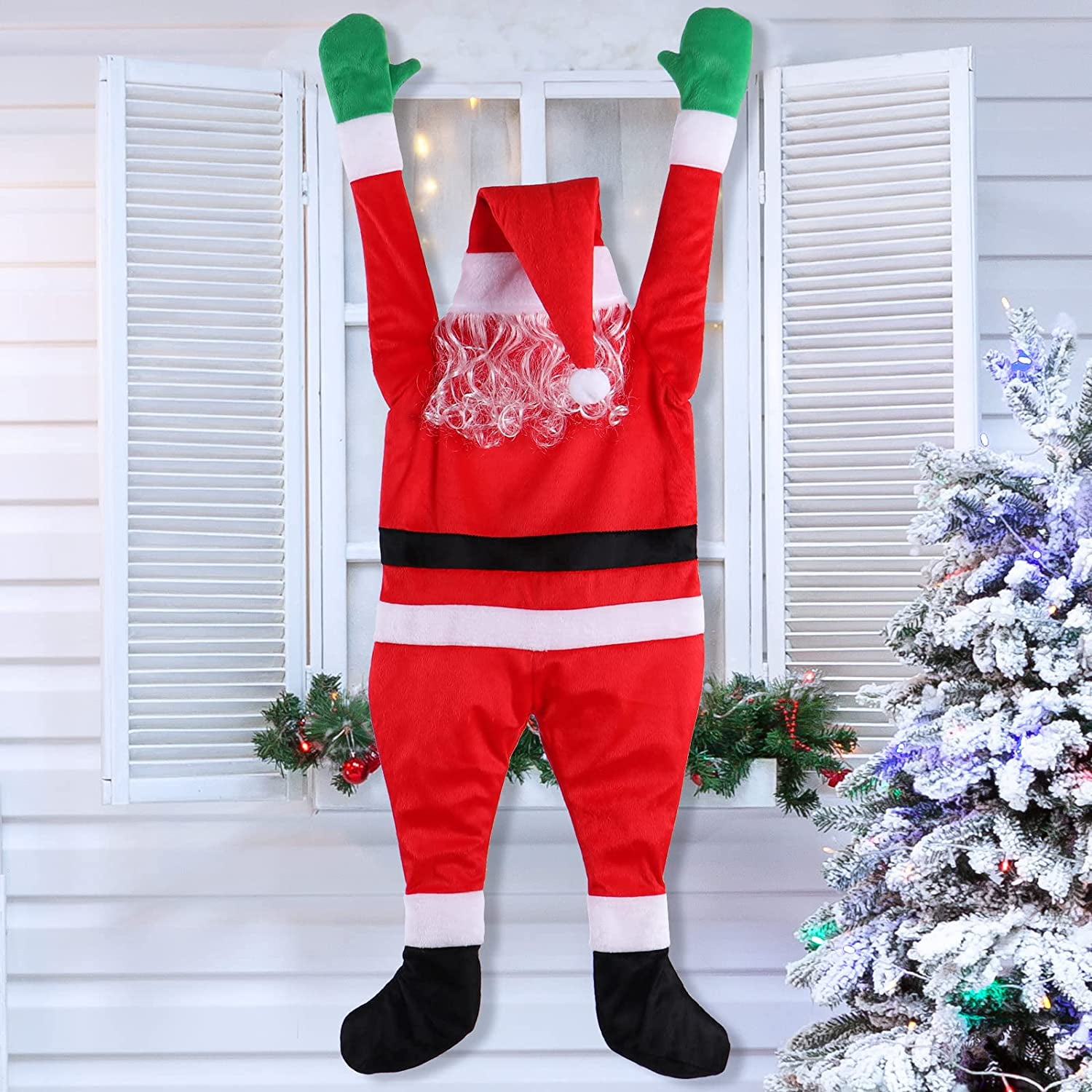 3.6 FT Hanging Santa Claus, Christmas Decorations, Christmas Ornaments ...