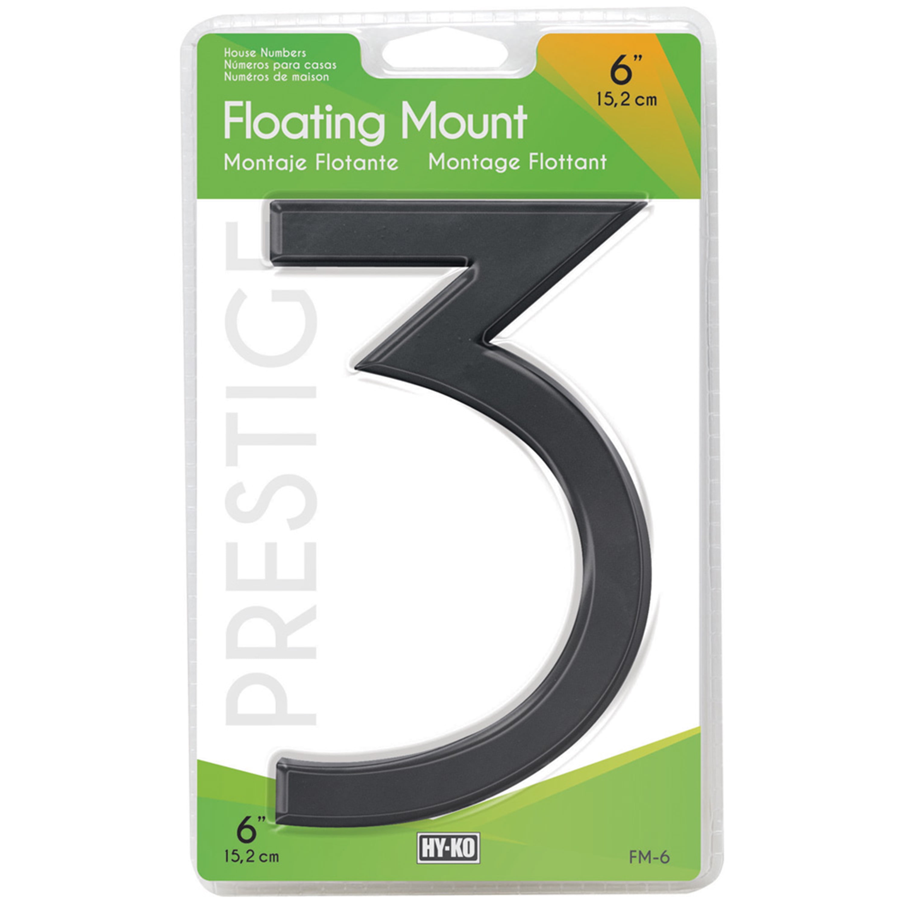 #3- 6" Metal Architectural House Number - Walmart.com