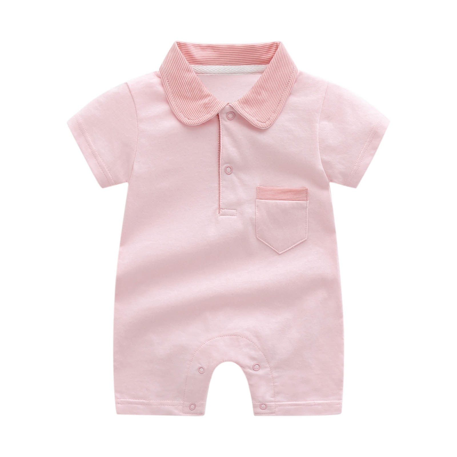 3-6 Months Infant Summer Bodysuits Baby Girls And Boys Short Sleeve ...