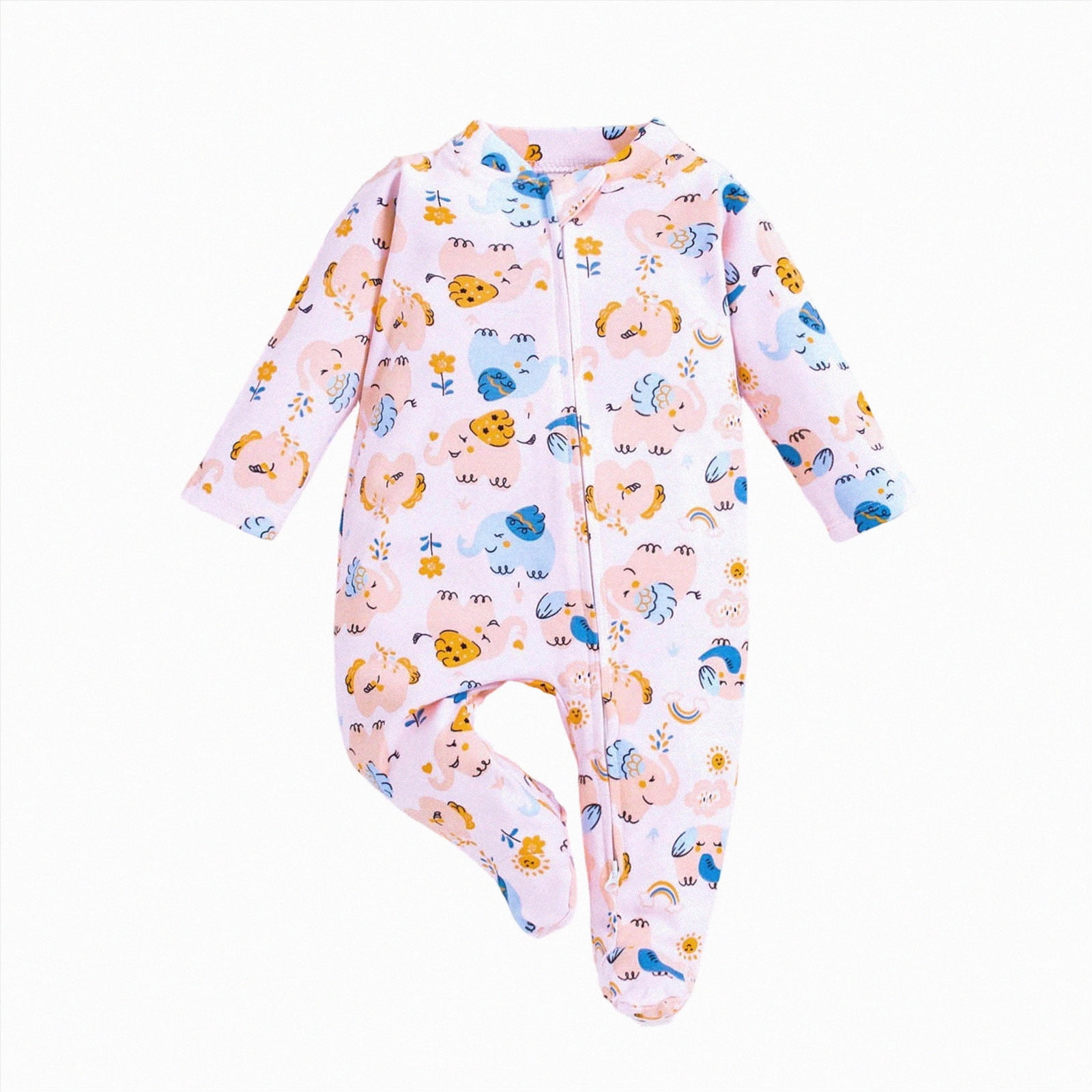 3-6 Months Preemie Sleep & Play One-Piece Bodysuit Baby Romper For ...