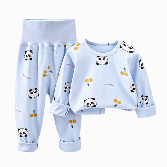 3-6 Months Toddler 2 Piece Baby Pajama Set Girls Long Sleeve Long ...