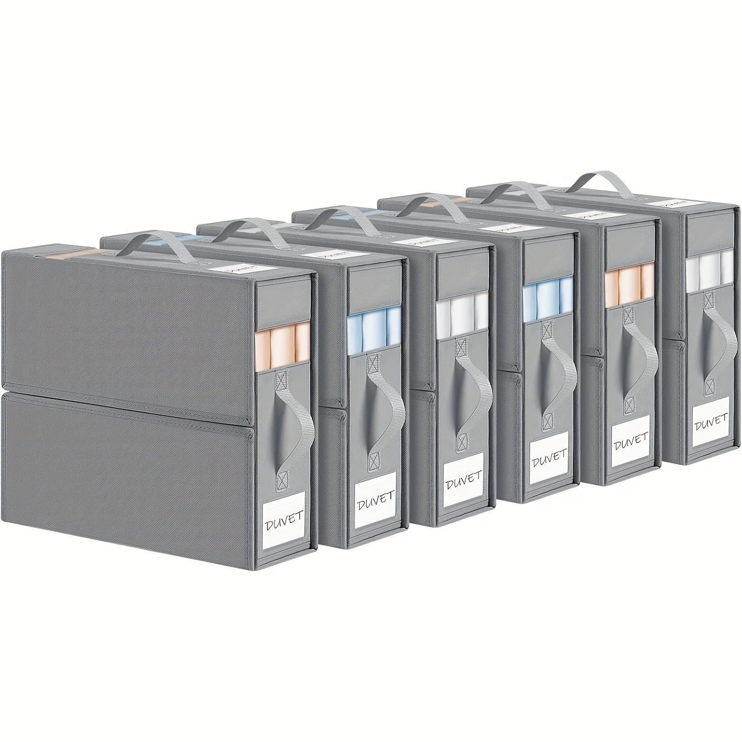 3/6 Pack Foldable Bedding Sheet Organizer Boxes Closet Wardrobe Under ...