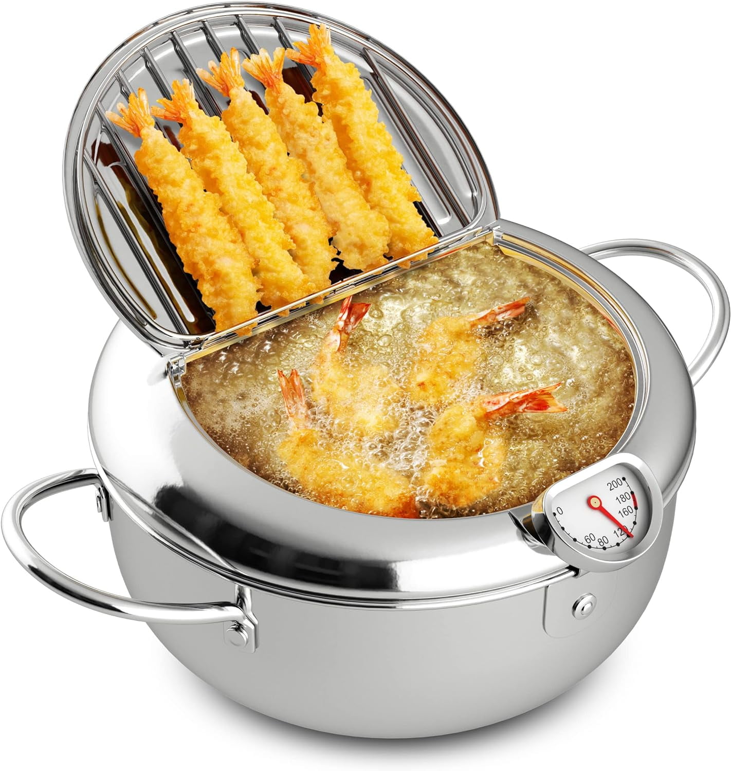 "3.6 Quart Stovetop Deep Fryer – Mini Stainless Steel Fry Pot with ...