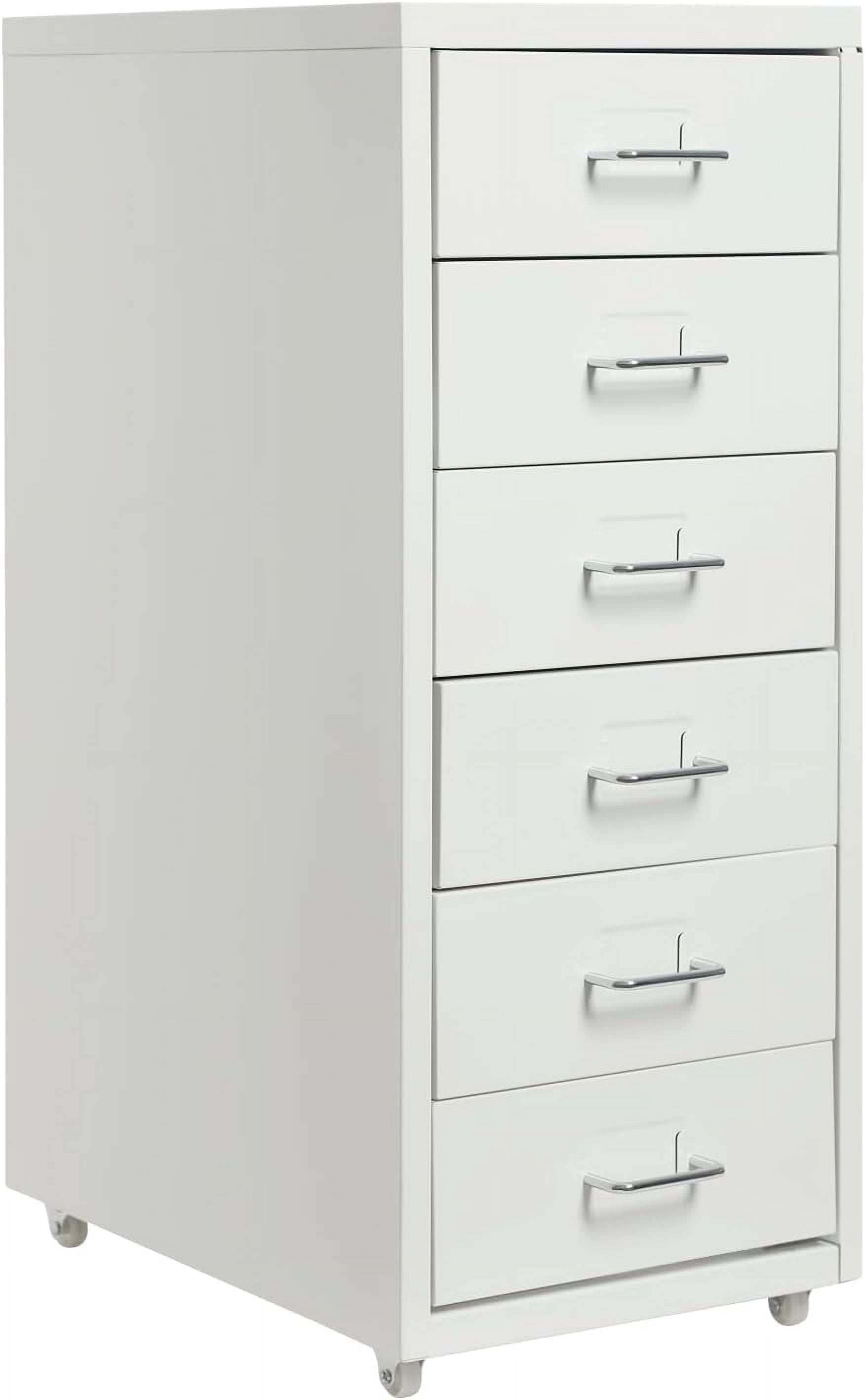 3/6 Tiers Vertical File Cabinet Metal File Cabinet with Lock & Wheels ...