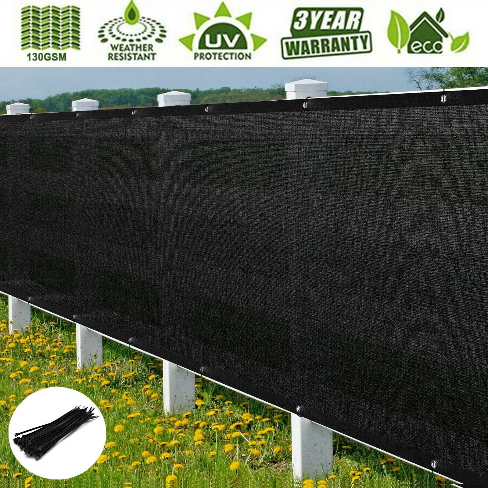 3'-6' Windscreen Fence Privacy Screen Mesh Fabric Shade Cover Sheet ...