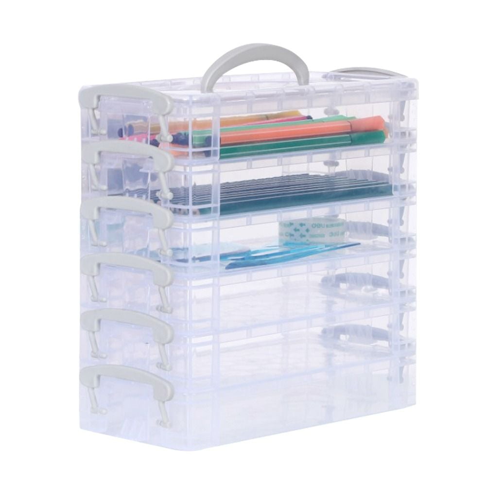 3/6-layer Paintbrush Box Portable Detachable Color Pen Storage Box ...