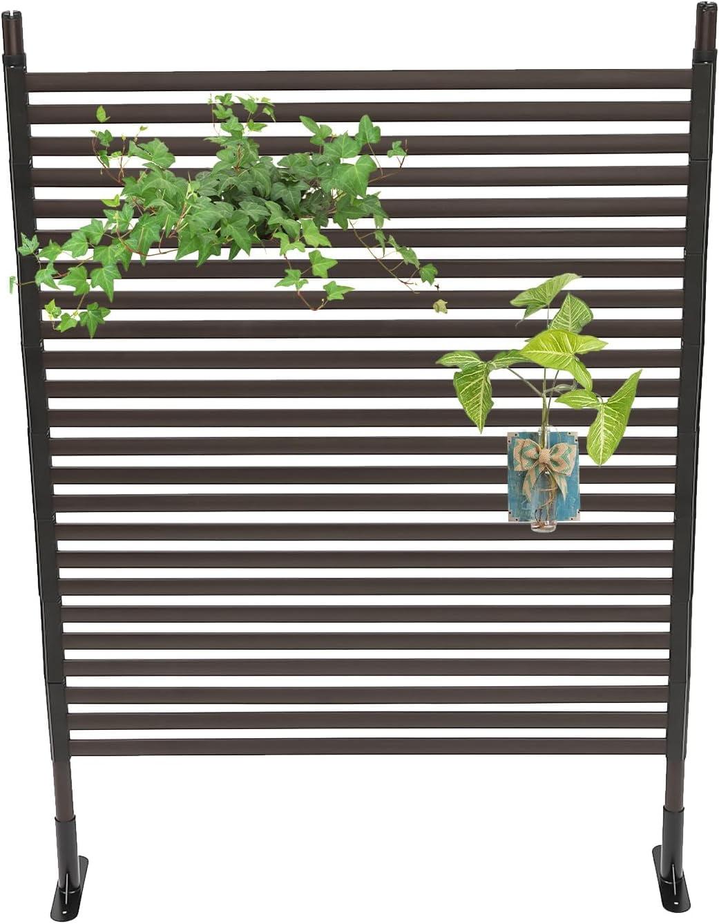 3.61x4.92ft Metal Outdoor Privacy Screen with Stand Outdoor Privacy ...