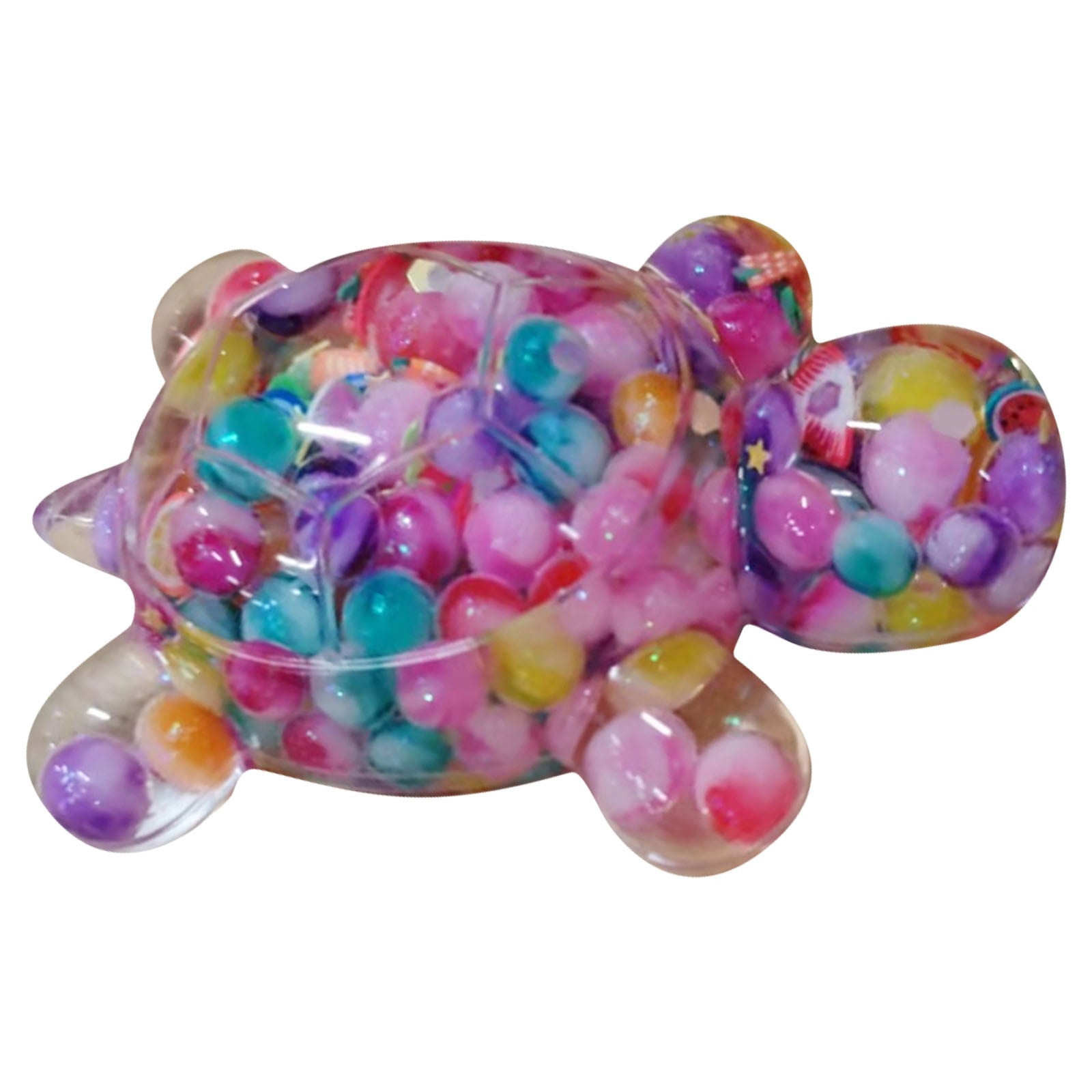 3.66" Colorful Glitter Quicksand Turtle Figurine, Ocean Themed Desktop ...