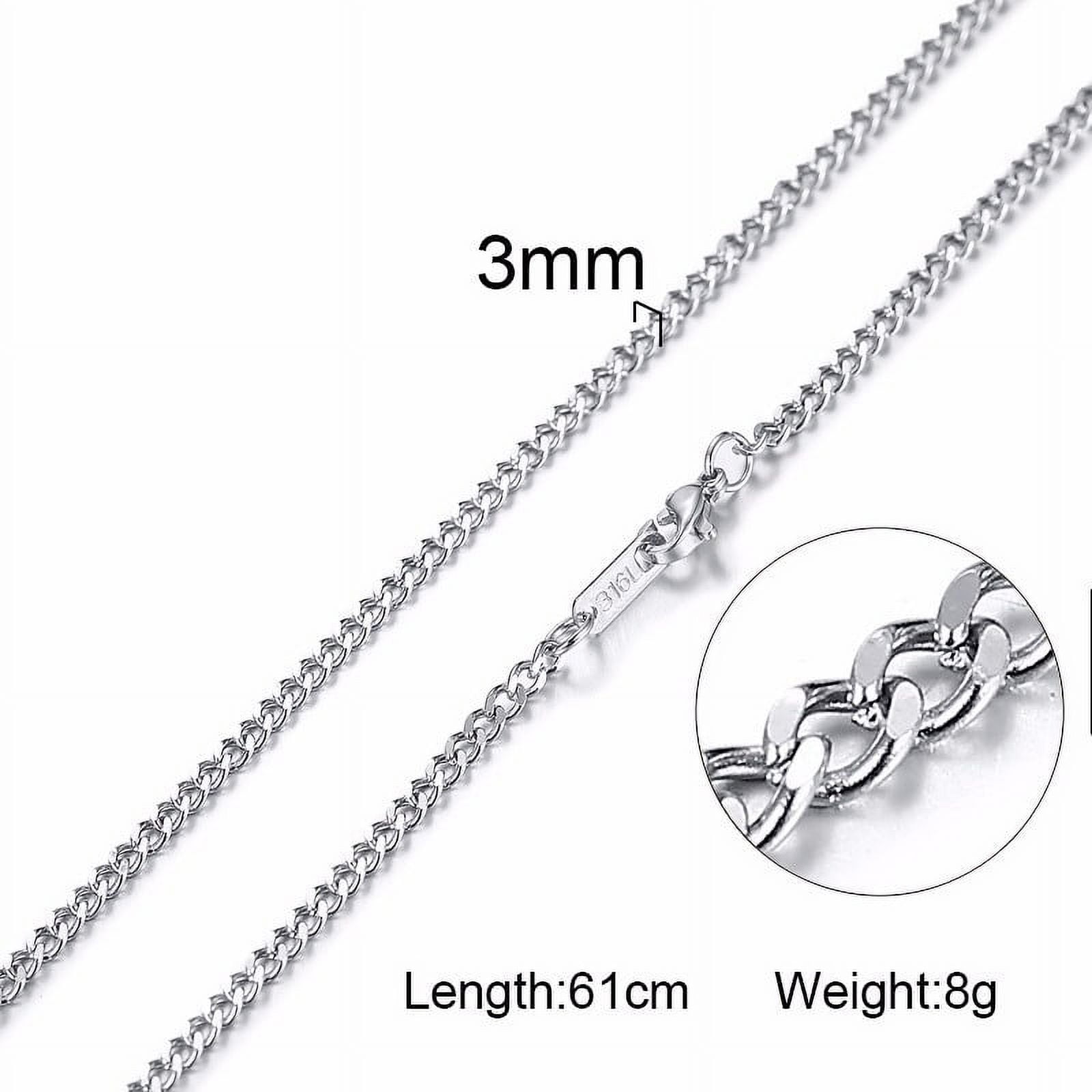 3-6MM Tone Snake Cocoon Curb Link Flat Box Wheat Chains Stainless Steel ...