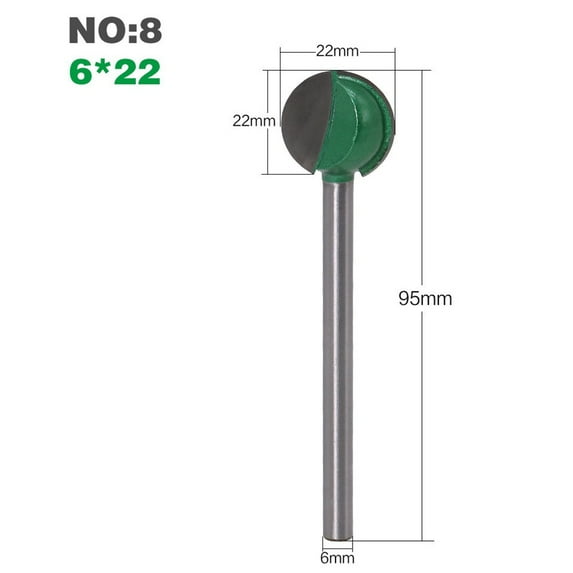 3 6Mm Shank Ball Round Carving Bit Router Bit Woodworking Engraving For ...