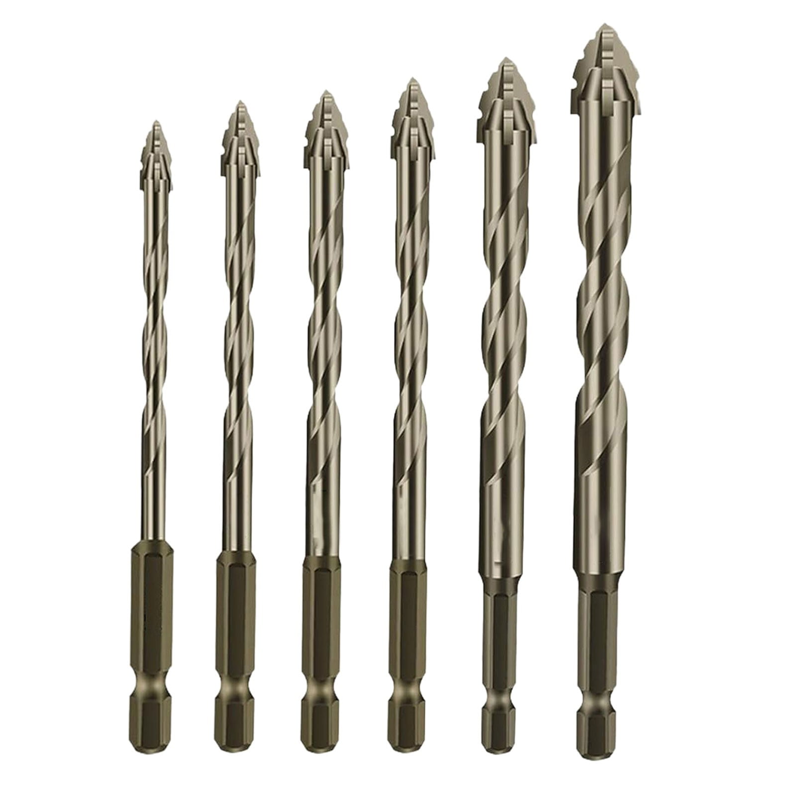 3/6PCS High Strength Four Edged Serrated Eccentric Drill Bit Set, New ...
