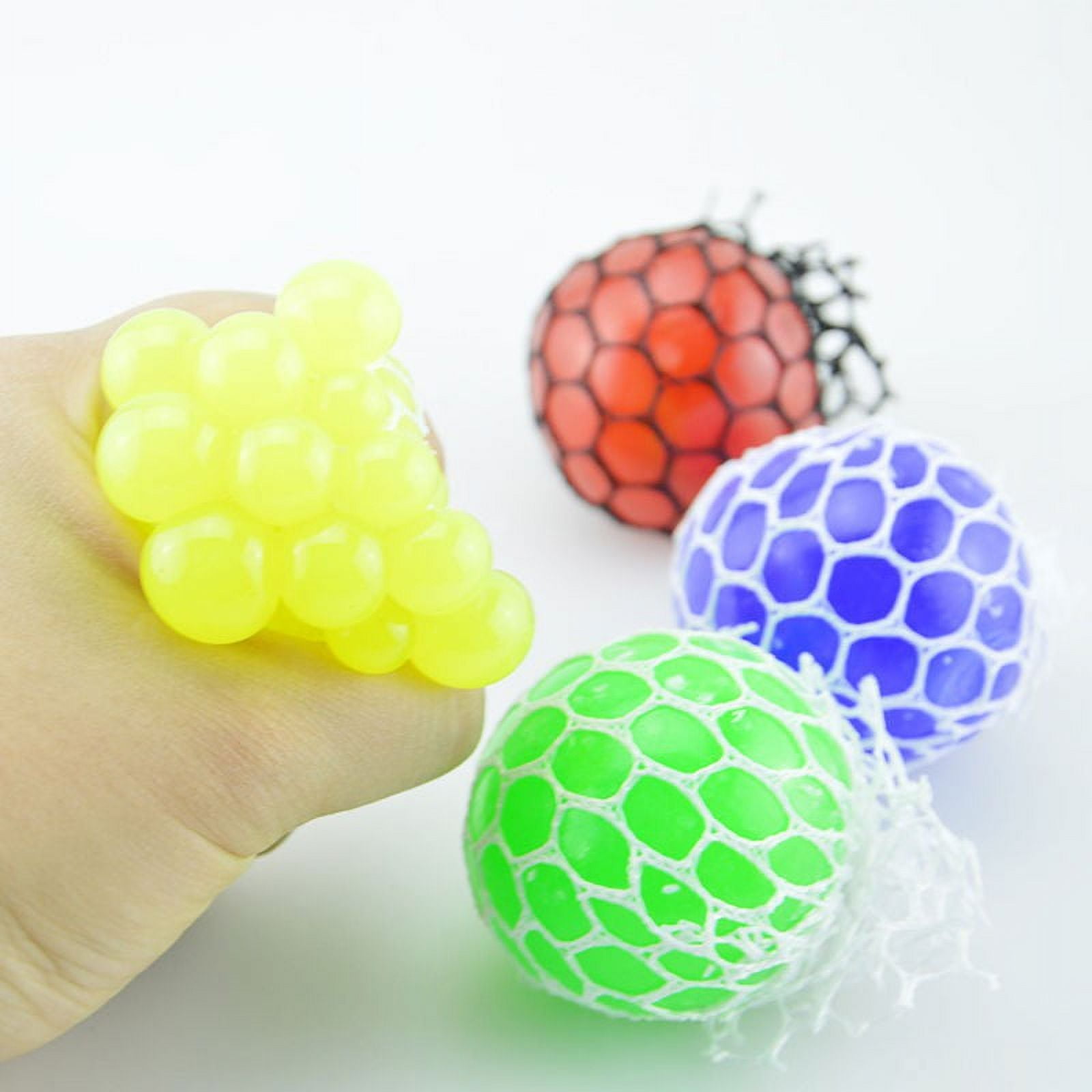 3/6PCS Stress Relief Squeezing Soft Rubber Vent Grape Ball Hand Wrist ...