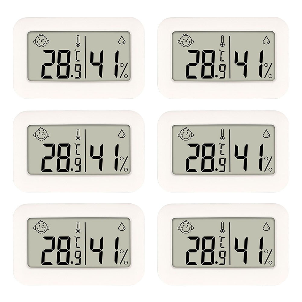 3/6Pcs Mini Temperature And Humidity Meters With A Clear Screen Large ...