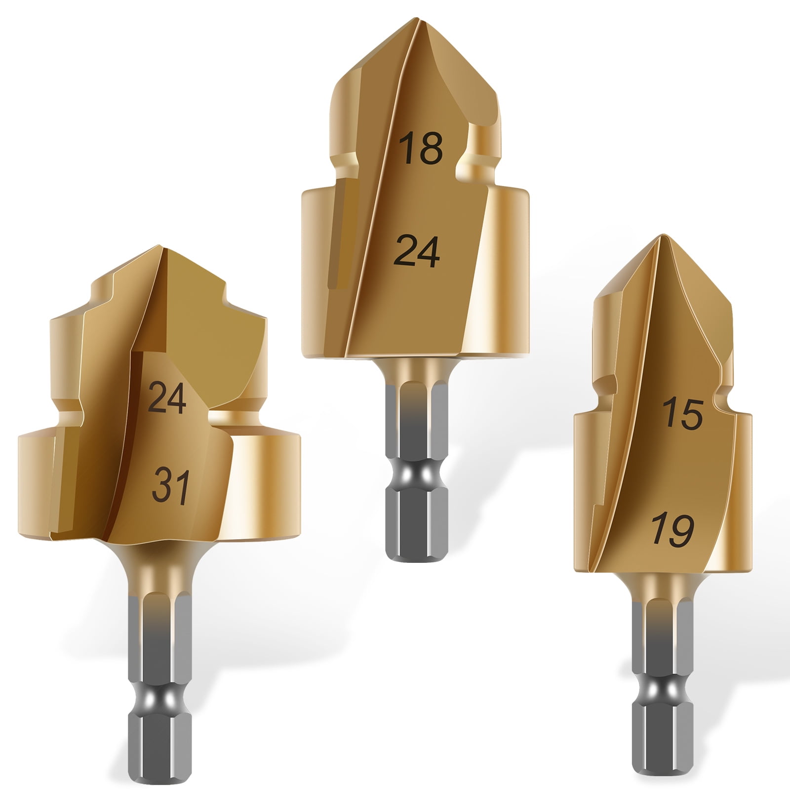 3/6Pcs PPR Lifting Stepped Drill Bit Set Alloy Pipe Reaming Drill Bit ...