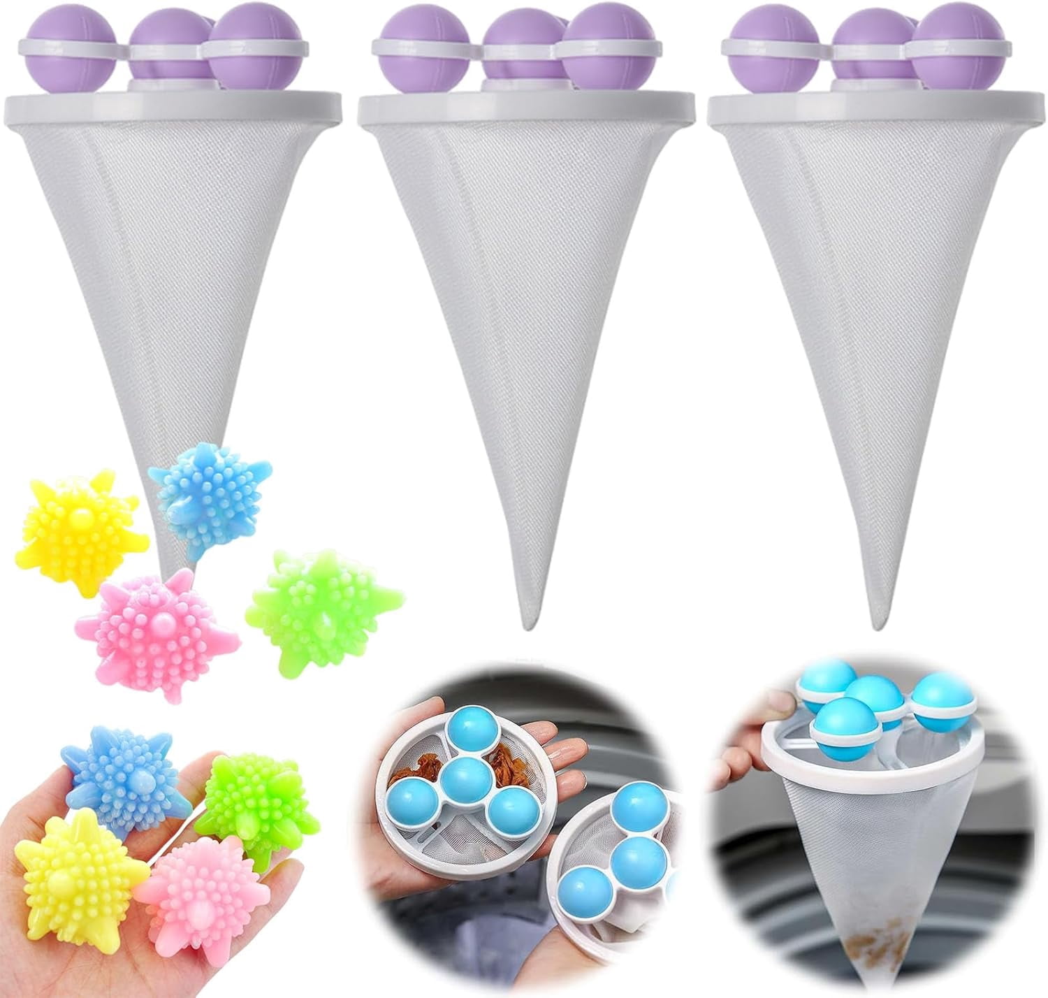 3/6Piece Symmetry Floating Hair Filtering Mesh Removal, 2024 New ...