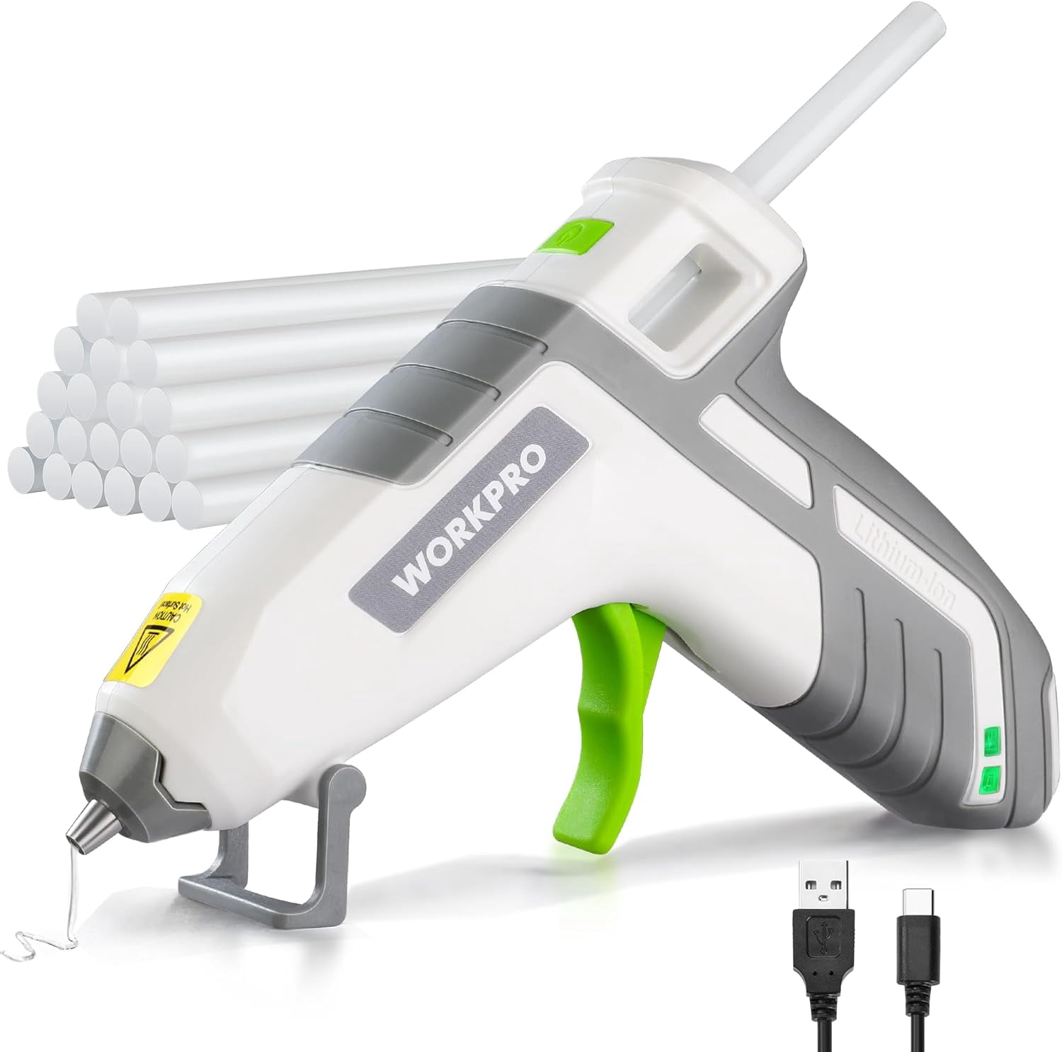 3.6V Cordless Hot Glue Gun(Upgrade), Fast Preheating, Smart Power-Off ...