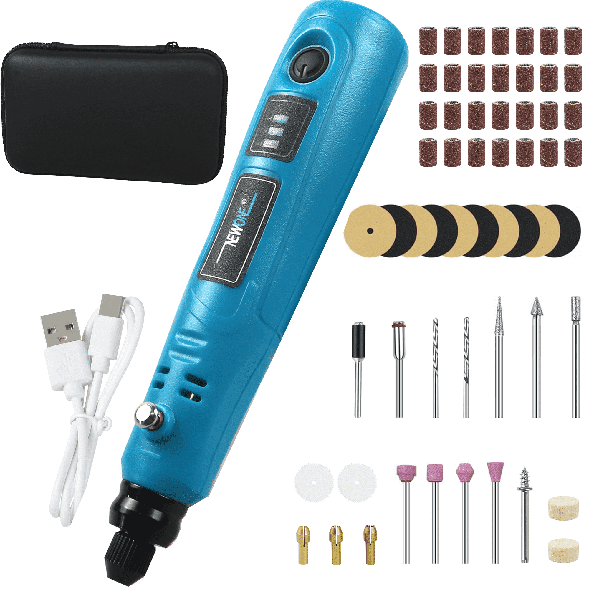 3.6V Mini Cordless Rotary Tool 3 speeds with 57pcs accessories Hand ...