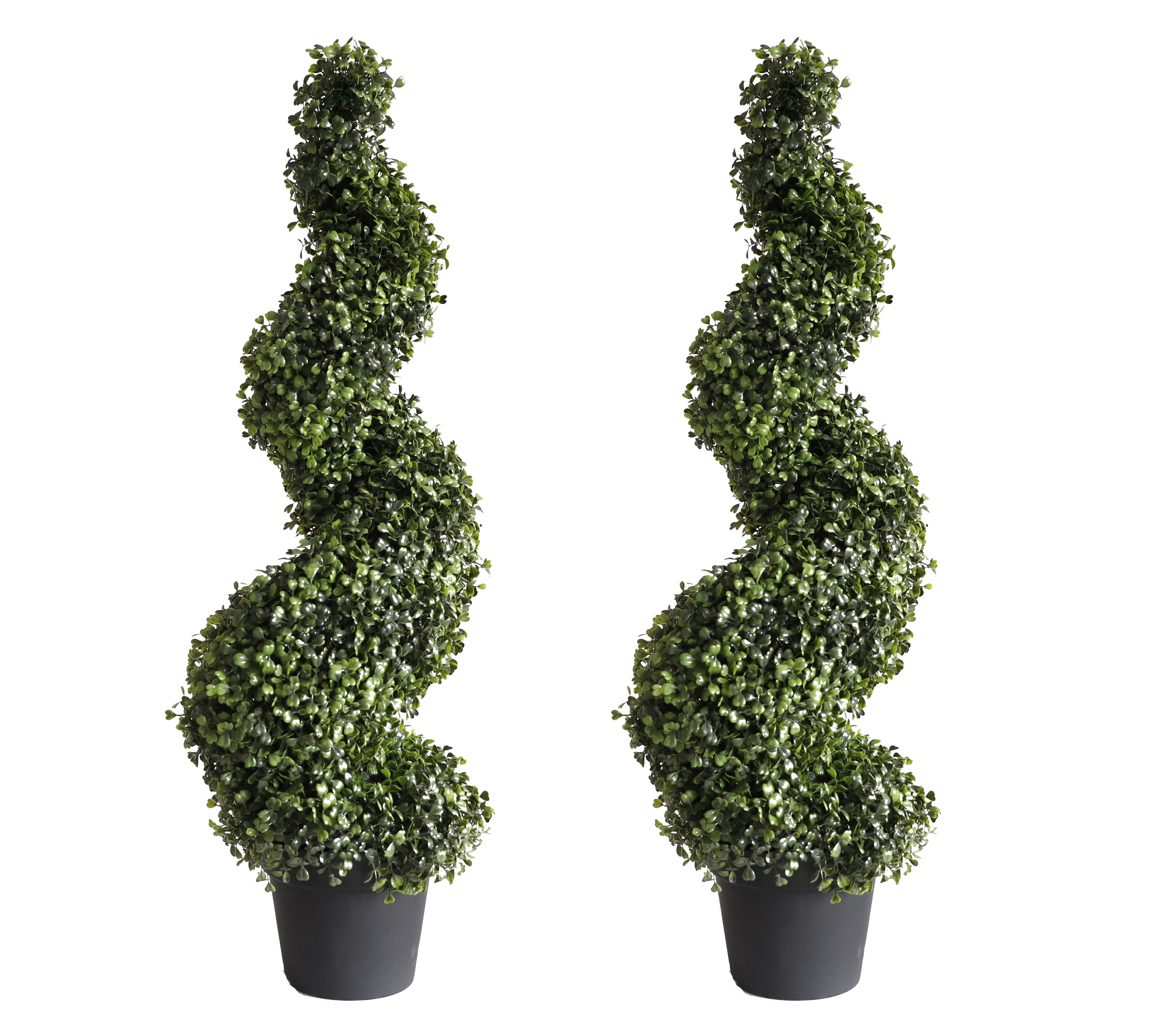 MOMO PLANT 3.6ft Artificial Spiral Topiary Tree, Faux Boxwood Plants ...