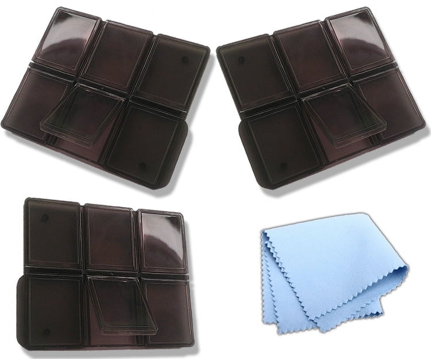 (3) 6pc Foldable Memory Card Cases + eCostConnection Microfiber Cloth ...