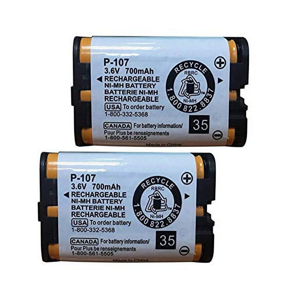3.6v 700mAh HHR-P107 Rechargeable Cordless Phone Battery Compatible ...