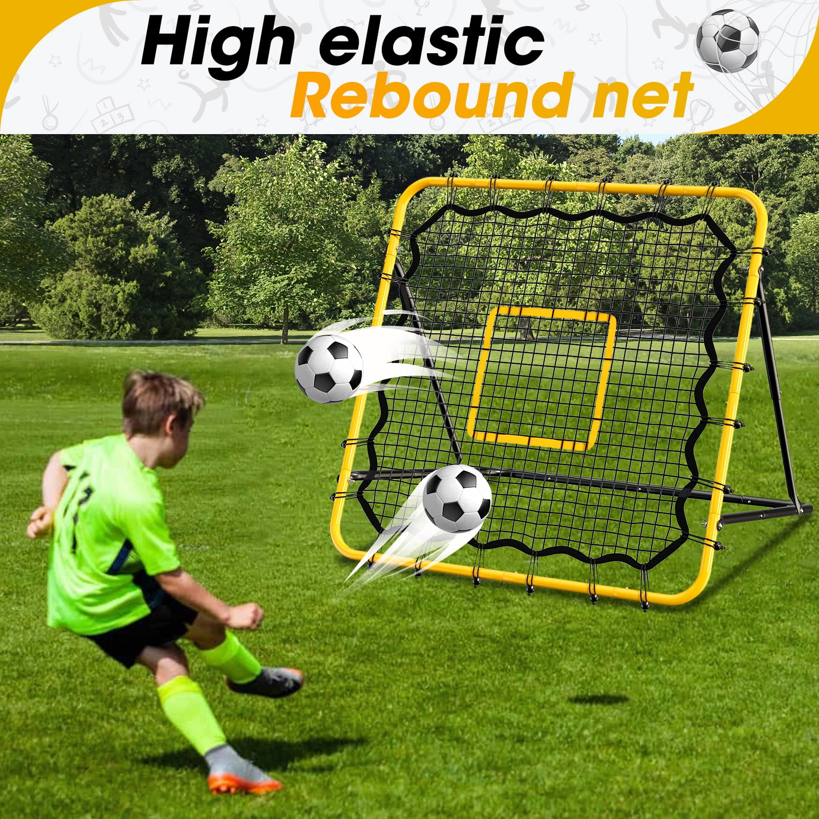 3.7×3.7FT Soccer Rebounder Net,Baseball Rebounder Net,Multi-Sport ...