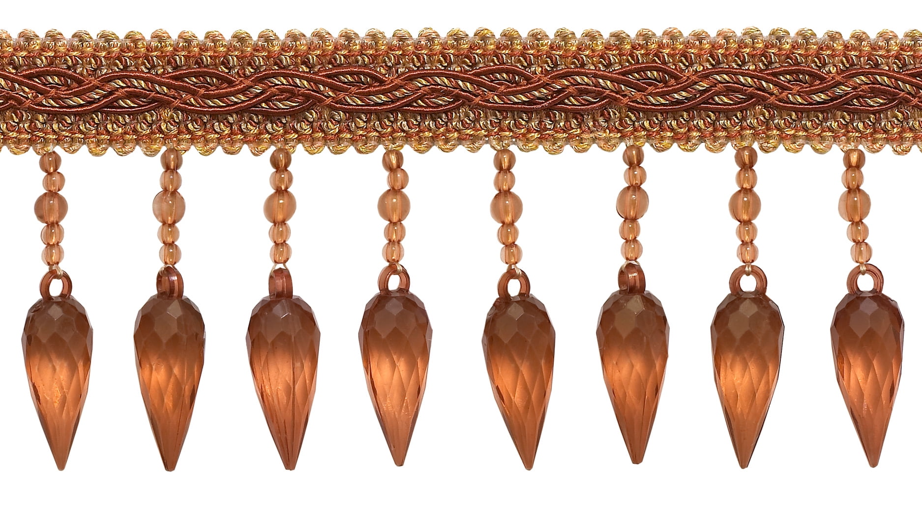 3" (7.5cm) Baroque Collection Decorative Beaded Fringe Trim with Fancy ...