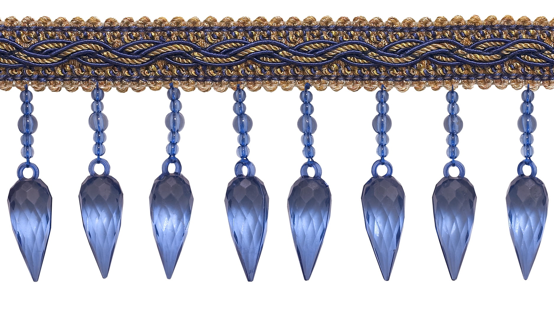 3" (7.5cm) Baroque Collection Decorative Beaded Fringe Trim with Fancy ...