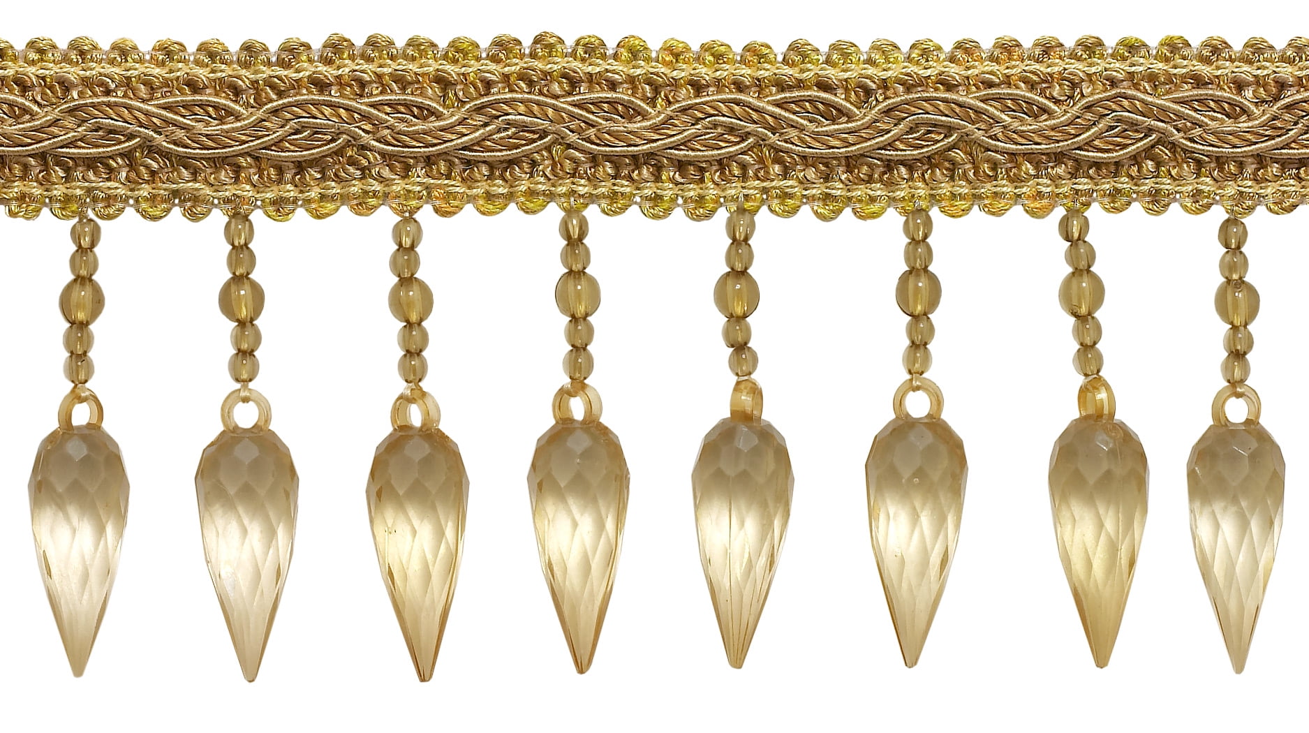 3" (7.5cm) Baroque Collection Decorative Beaded Fringe Trim with Fancy ...