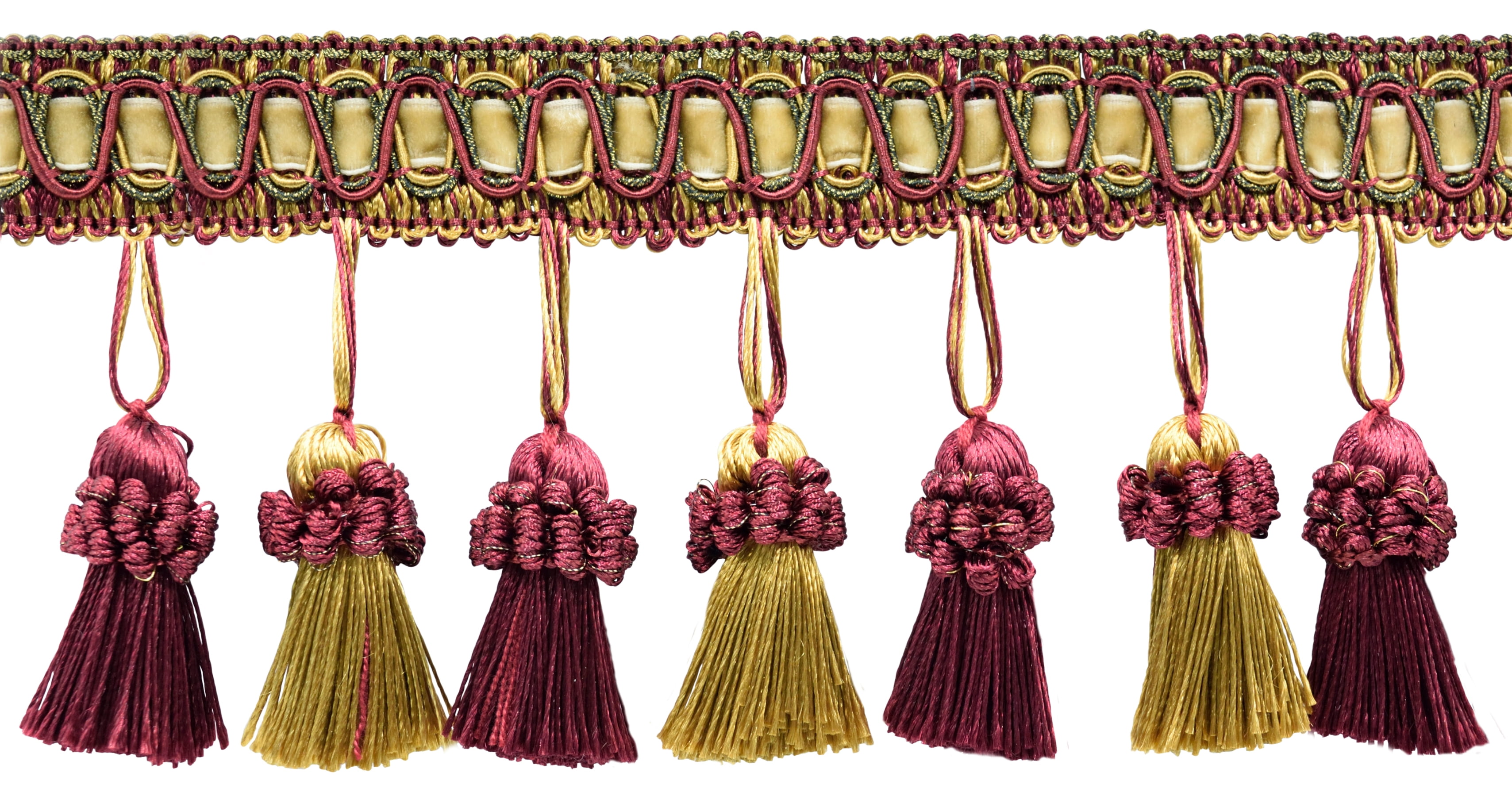 3" (7.5cm) Elegant Noblesse Collection Vintage Tassel Fringe Trim ...