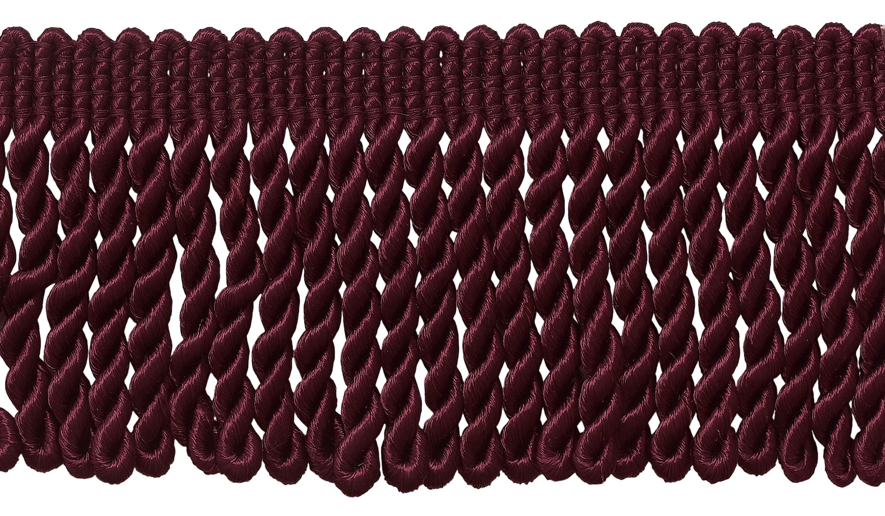 3" (7.5cm) Fancy Solid Woven Gimp Header Satiny Bullion Fringe Trim ...