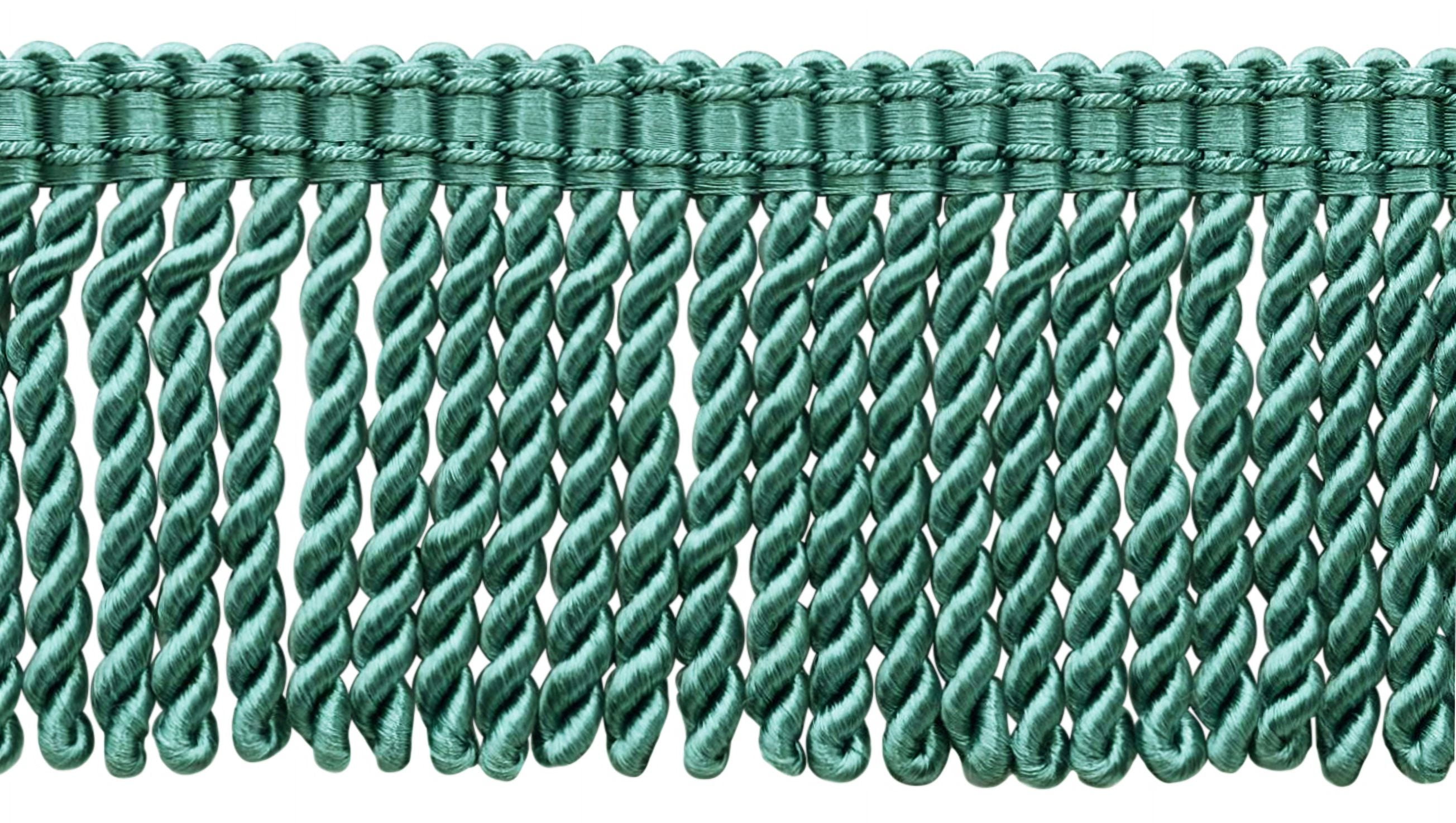 3" (7.5cm) Fancy Solid Woven Gimp Header Satiny Bullion Fringe Trim ...