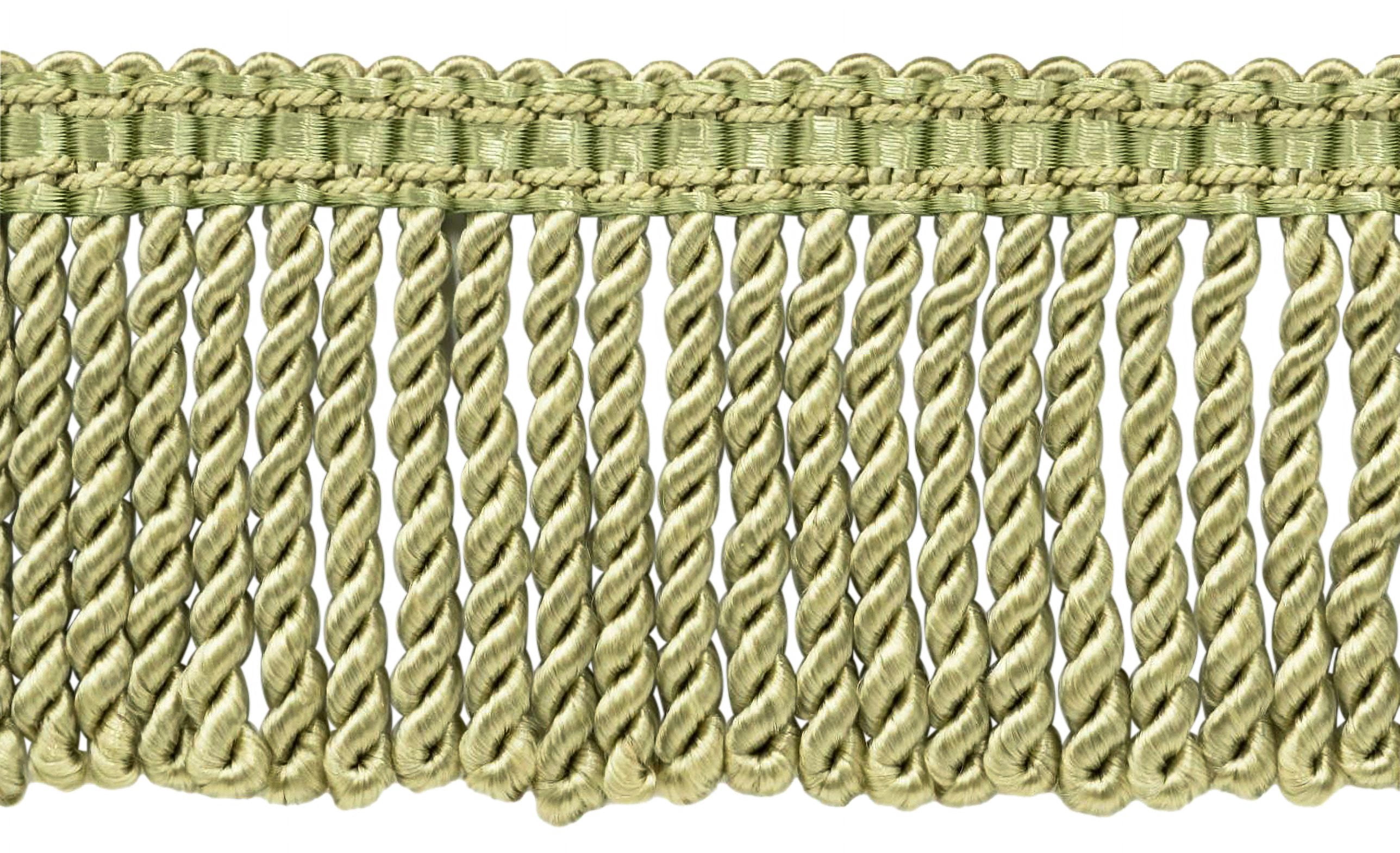 3" (7.5cm) Fancy Solid Woven Gimp Header Satiny Bullion Fringe Trim ...