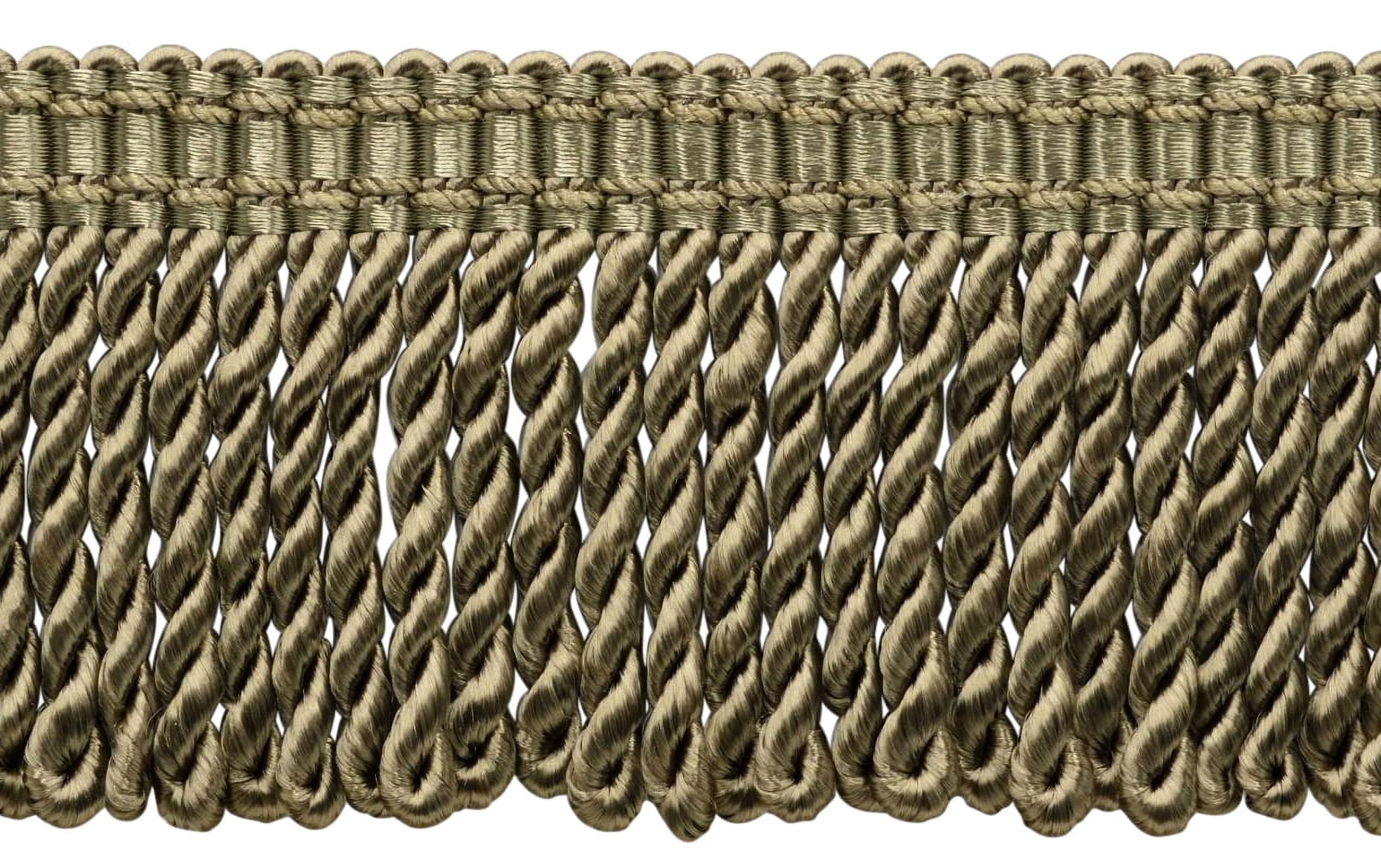 3" (7.5cm) Fancy Solid Woven Gimp Header Satiny Bullion Fringe Trim ...