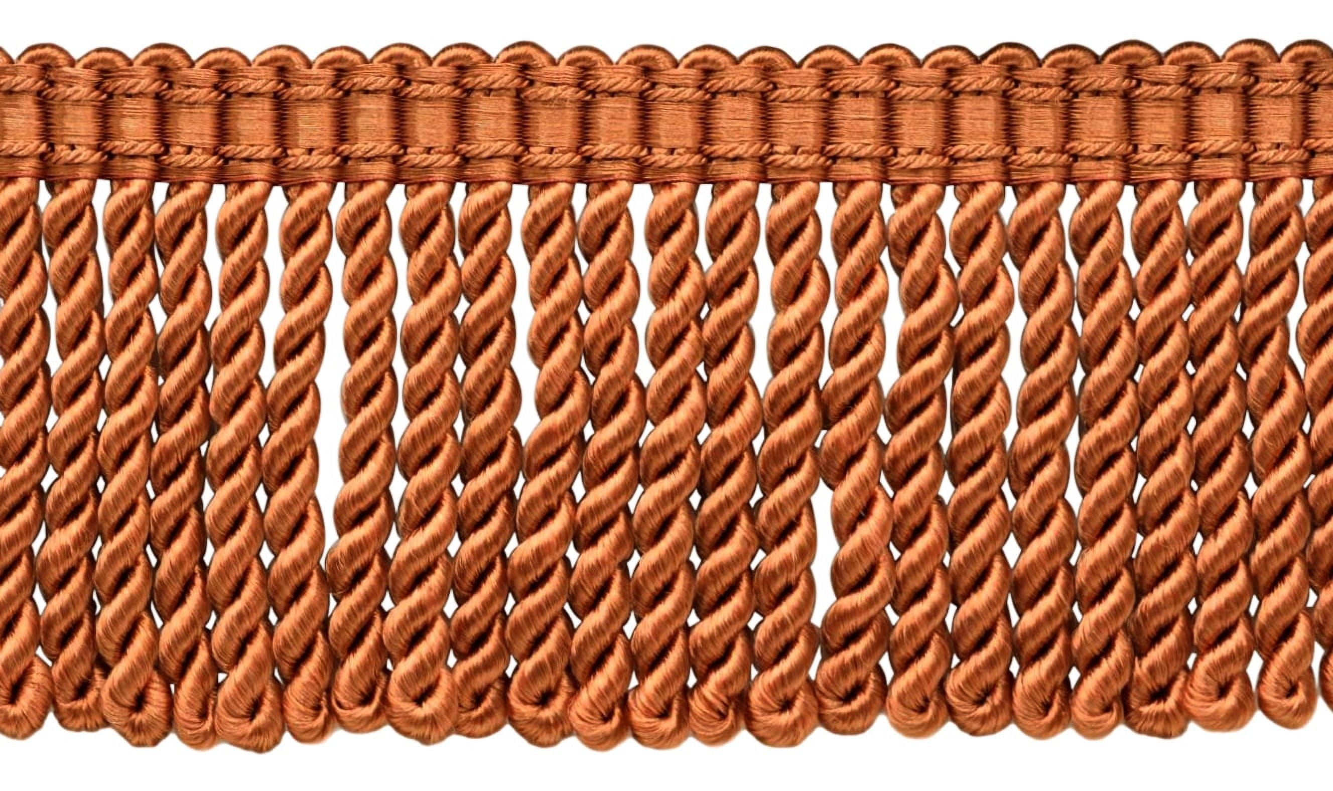 3" (7.5cm) Fancy Solid Woven Gimp Header Satiny Bullion Fringe Trim ...