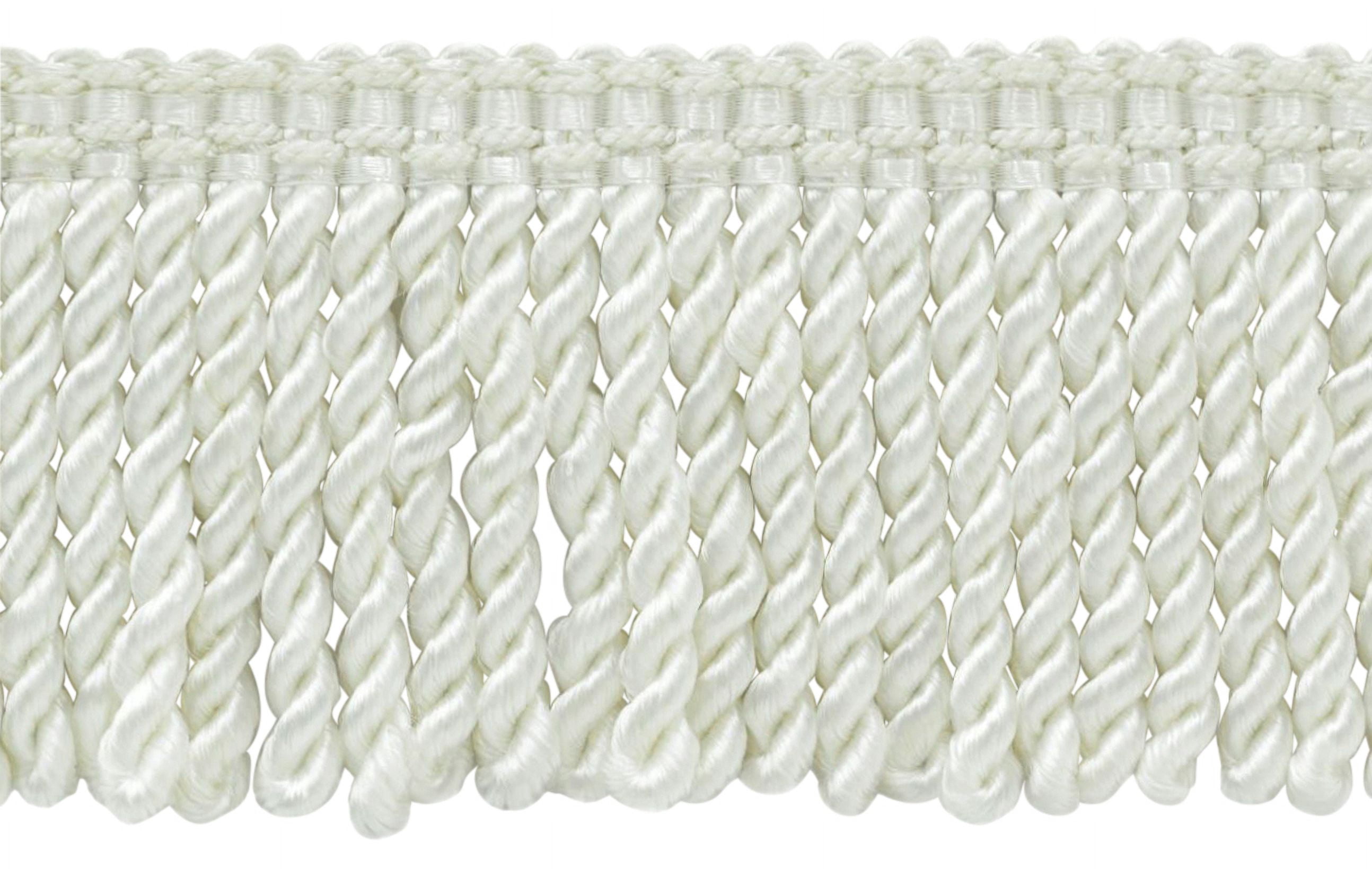 3" (7.5cm) Fancy Solid Woven Gimp Header Satiny Bullion Fringe Trim ...