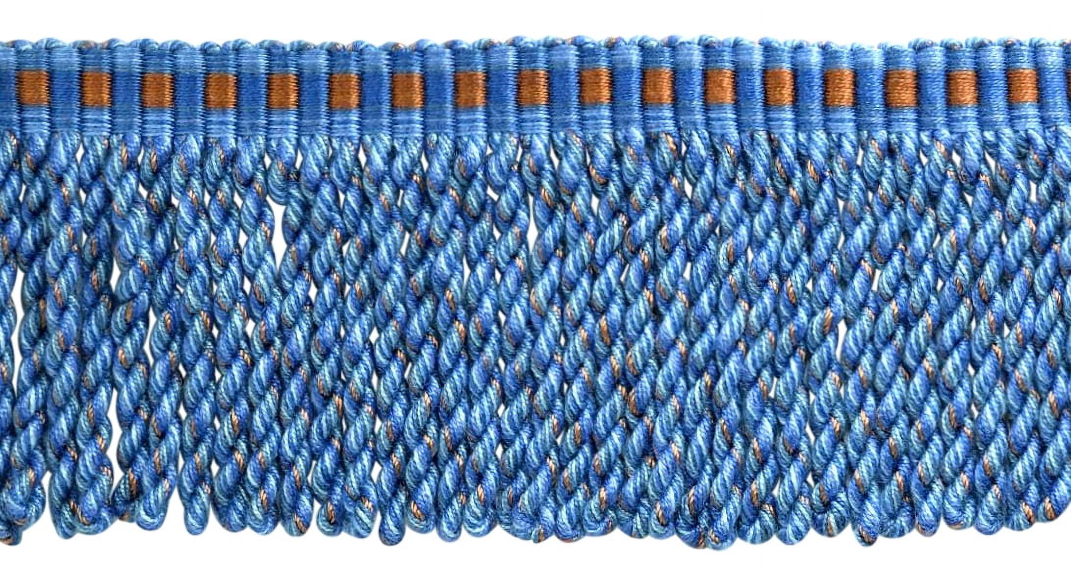 3" (7.5cm) Marrakesh Collection Bullion Fringe Trim with Fancy Woven ...
