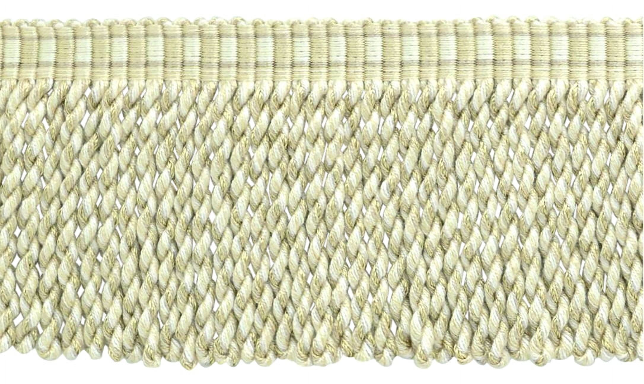 3" (7.5cm) Marrakesh Collection Bullion Fringe Trim with Fancy Woven ...
